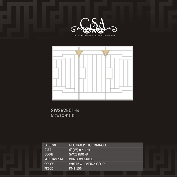 Triangle Window Grille (6' x 4') | CSA Aluminium Folding Autogate and Fence